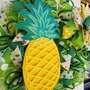 Pineapple Wreath for Summer Front Door Decor Tropical Door - Etsy