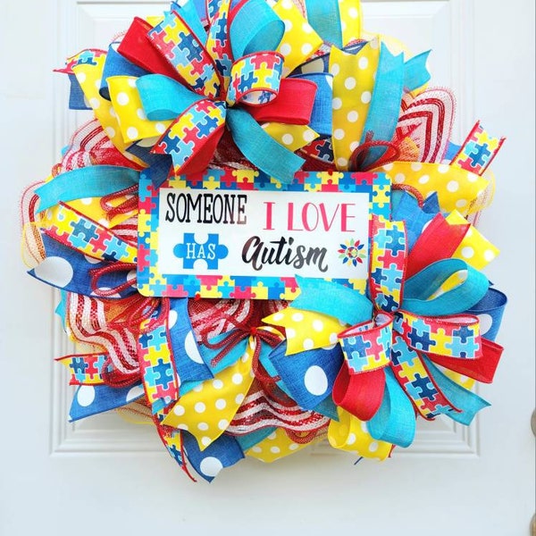 Autism Wreath - Etsy