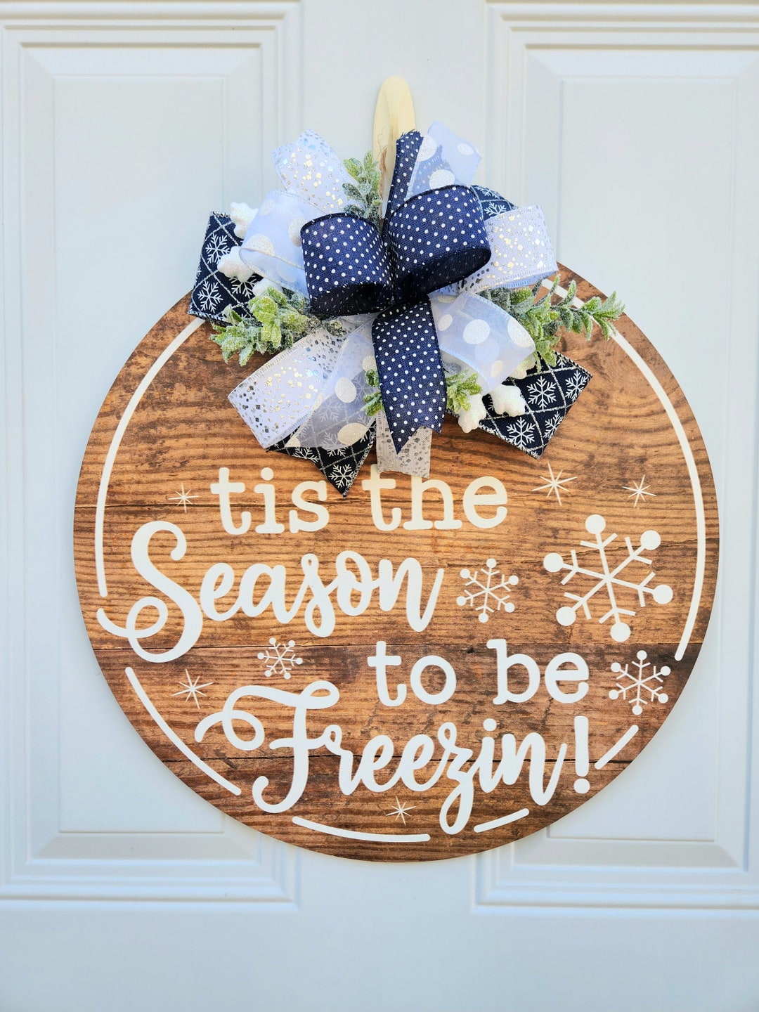 Snow Door Hanger, Winter Decor, Snowball Decor, Snowflake Front Door ...