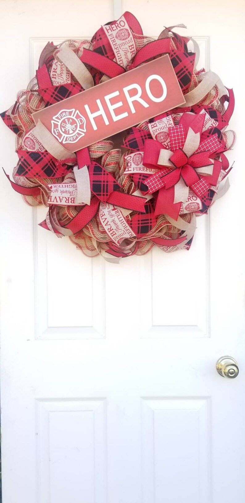 Firefighter Wreath Fire Department Decor Fire Station Hero | Etsy