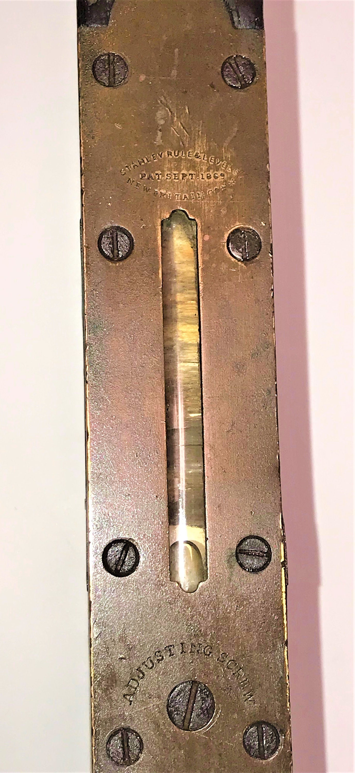 Vintage 18-inch Wood and Brass Stanley Rule & Level, New Britain, Conn ...