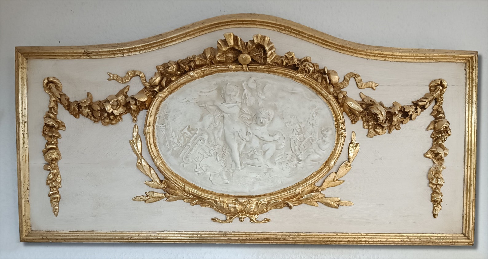 French Decor French Vintage Door Angel Panel Pediment Wall Panel ...
