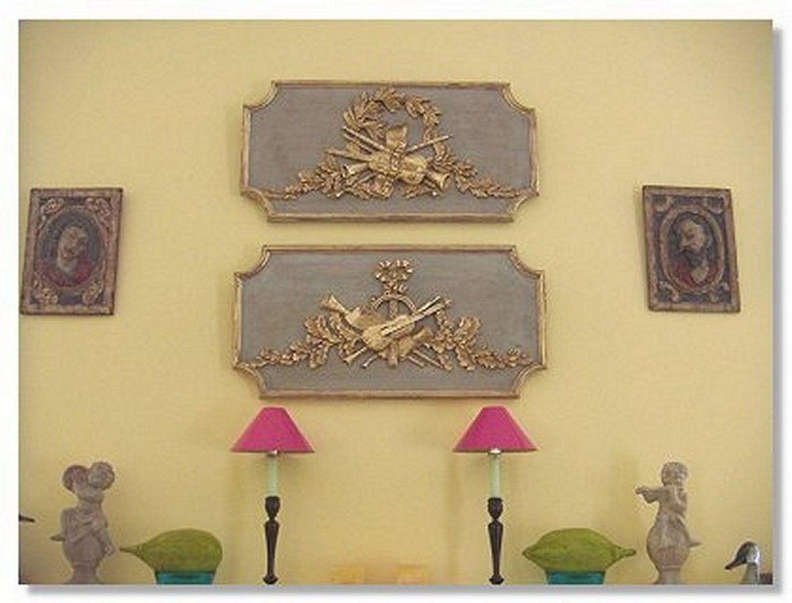 French Decor French Vintage Door Angel Panel Pediment Wall - Etsy