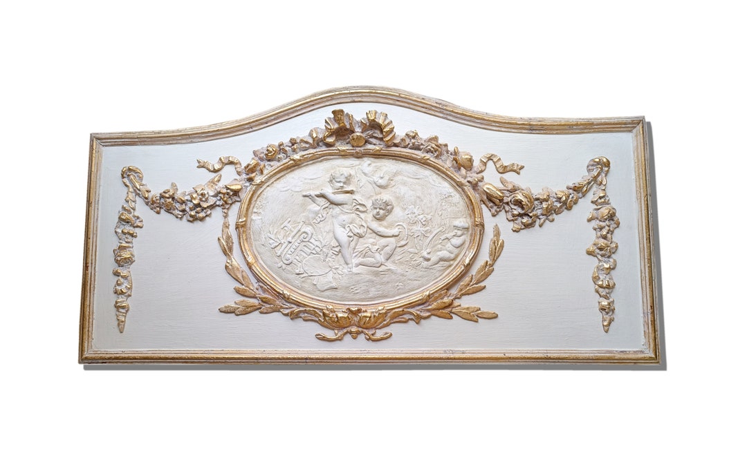 French Decor French Vintage Door Angel Panel Pediment Wall - Etsy