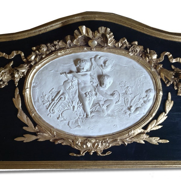 Black Antique Wood Pediment - Etsy