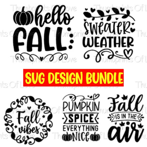 SVG Fall Bundle Svg Dxf eps png files SVG files for | Etsy
