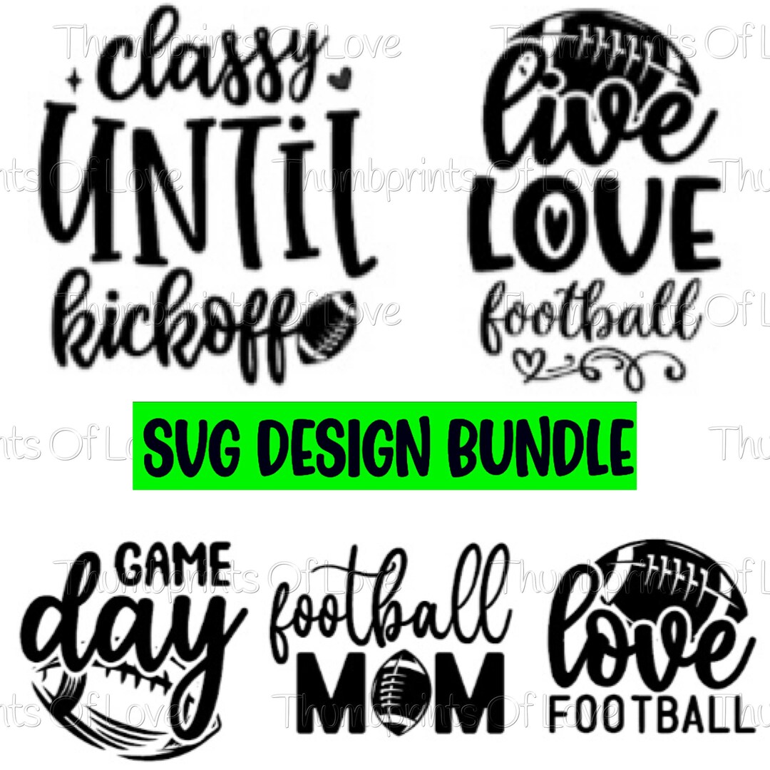 SVG Football Bundle, Svg Dxf Eps Png Files, SVG Files for Cricut ...