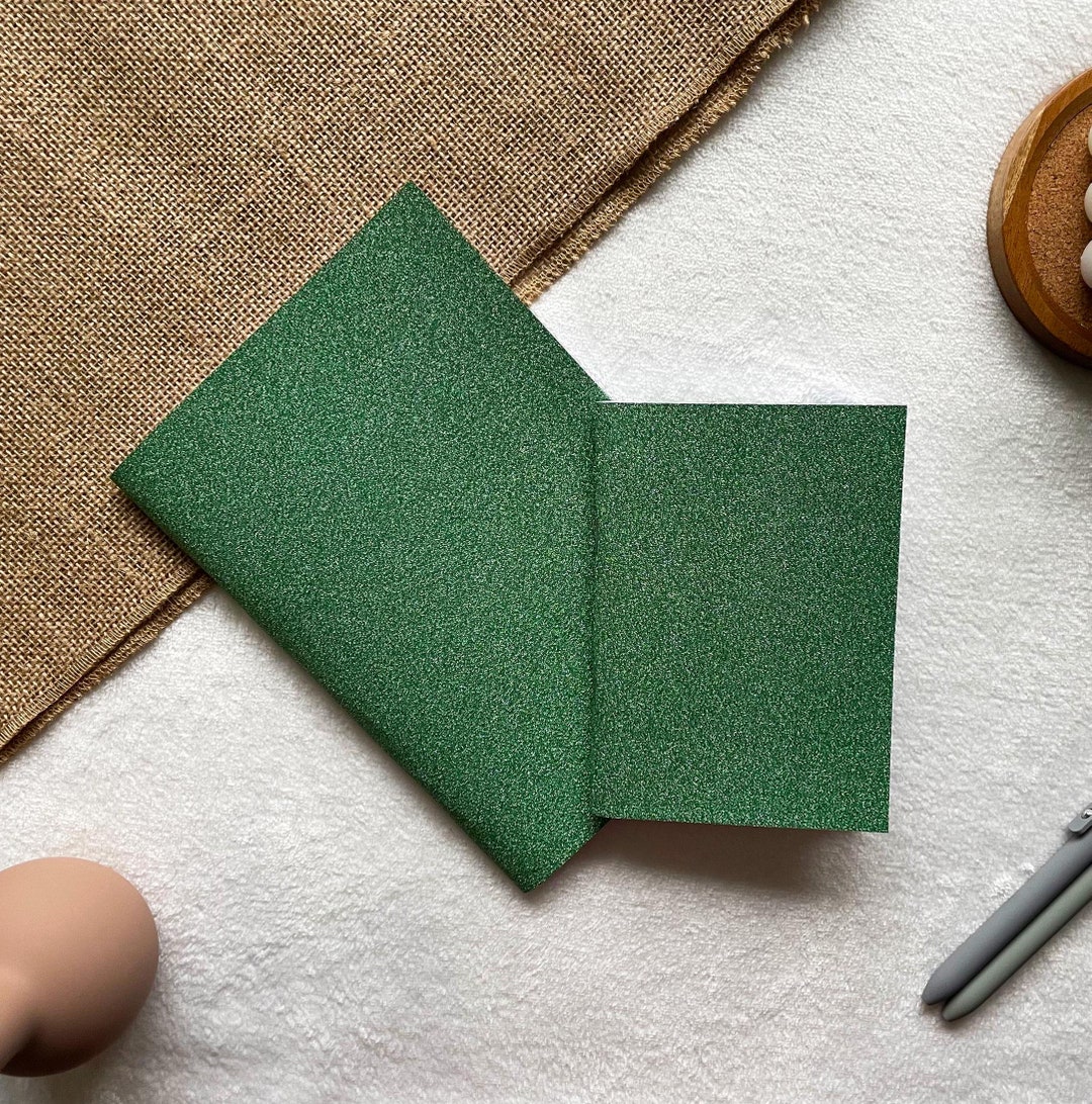 Smooth Green Glitter Textured Notebook A5 A6 Soft Cover Notebook Plain ...