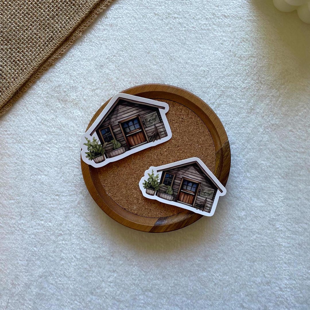 Cabin / Shed Sticker Die Cut Glossy Sticker for Journaling Aesthetic ...