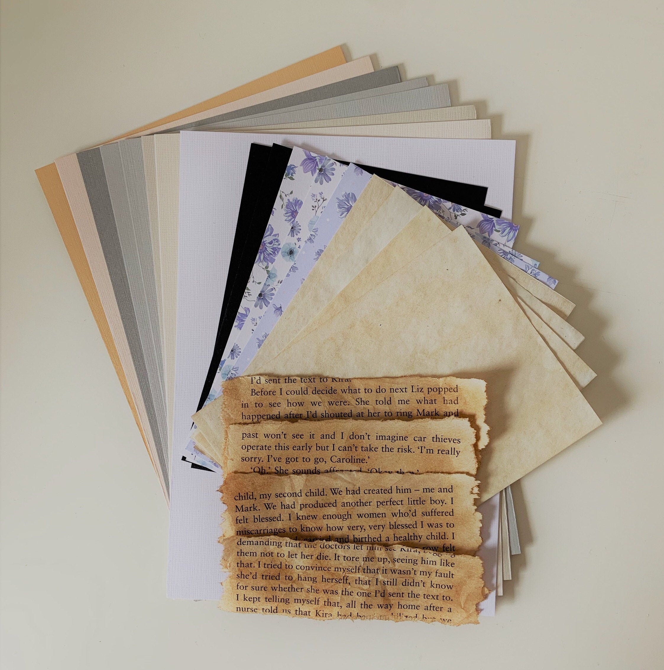 49 Piece Handmade Journaling Paper Pack | Etsy