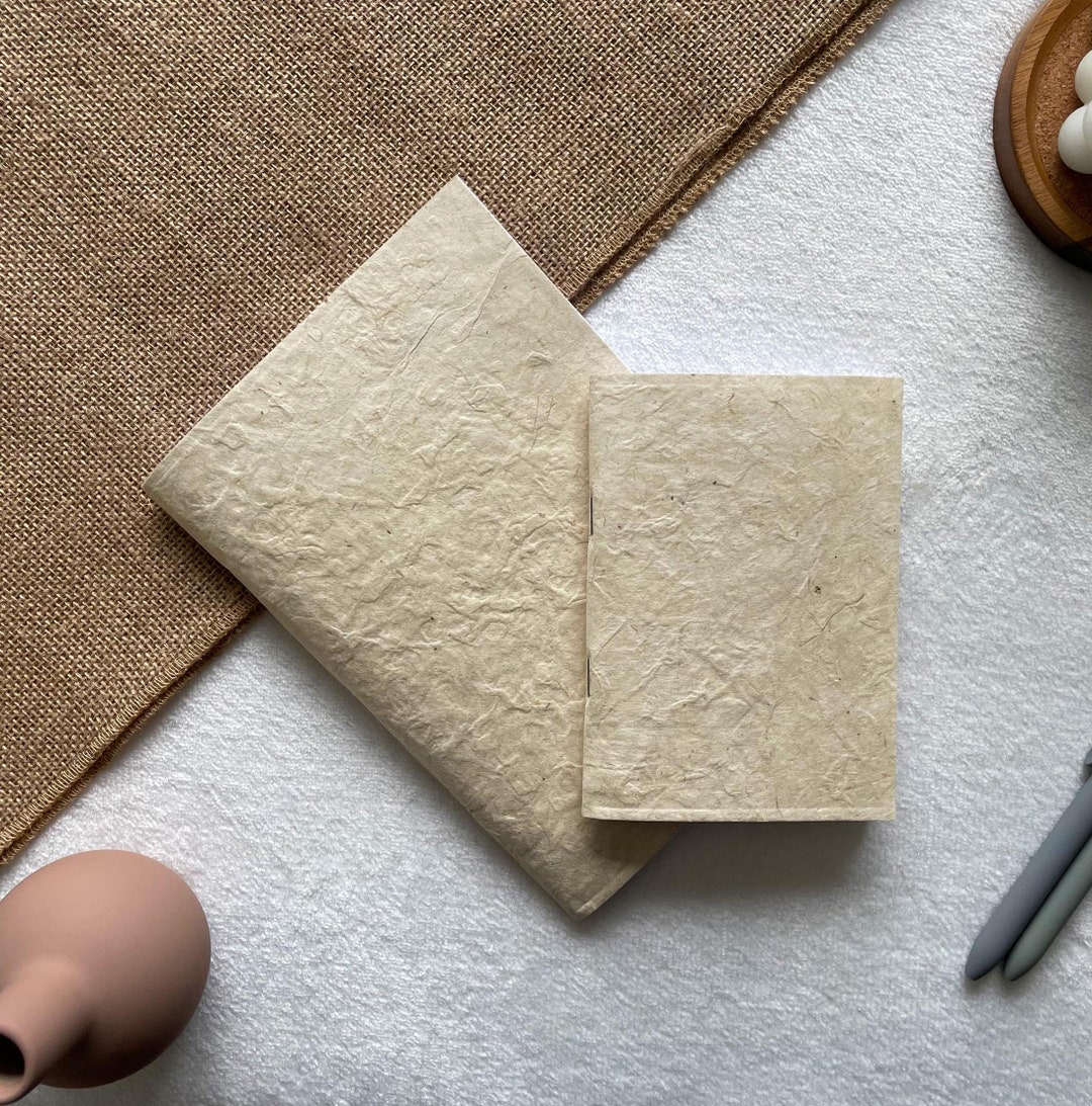 Natural Lokta Notebook A5 A6 Soft Cover Notebook Plain Paper Notebook ...