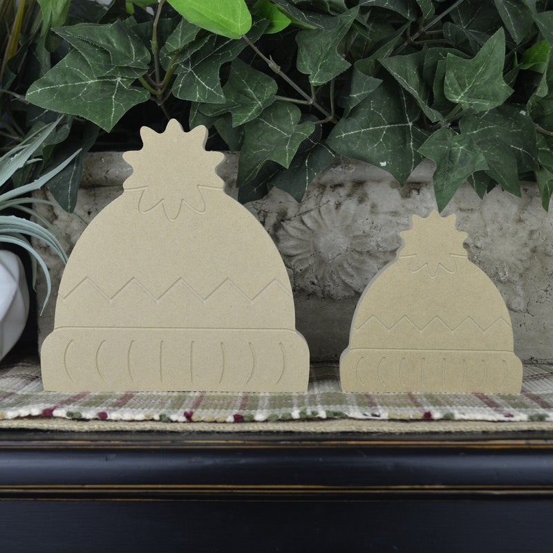 Wood Winter Hat Cutouts - Etsy