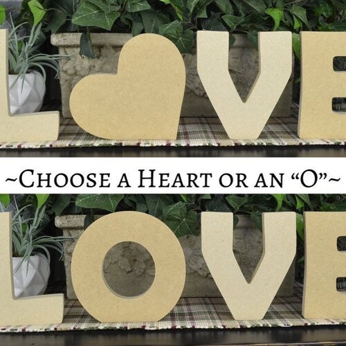 Love Word Cutout DIY Valentines Day Craft Unfinished Wood - Etsy