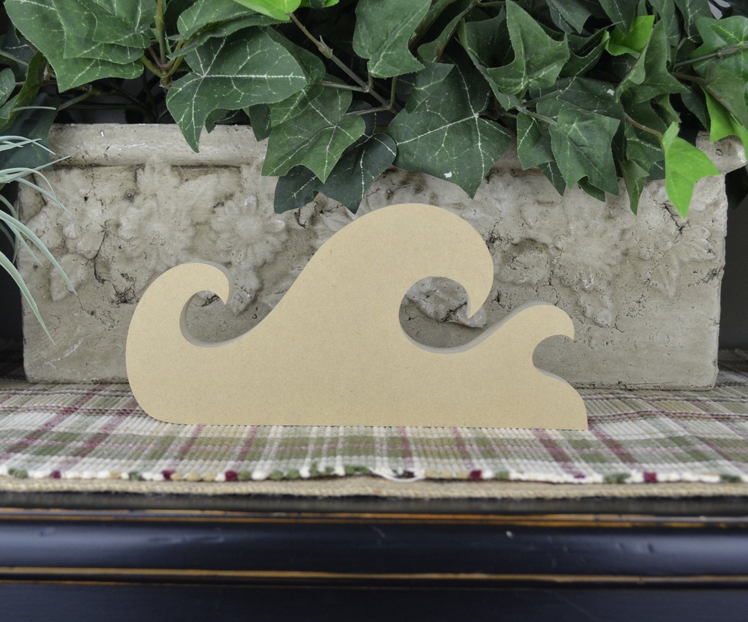 Wave Cutout- Wave Craft- DIY Summer Decor- Free Standing- DIY Wave ...