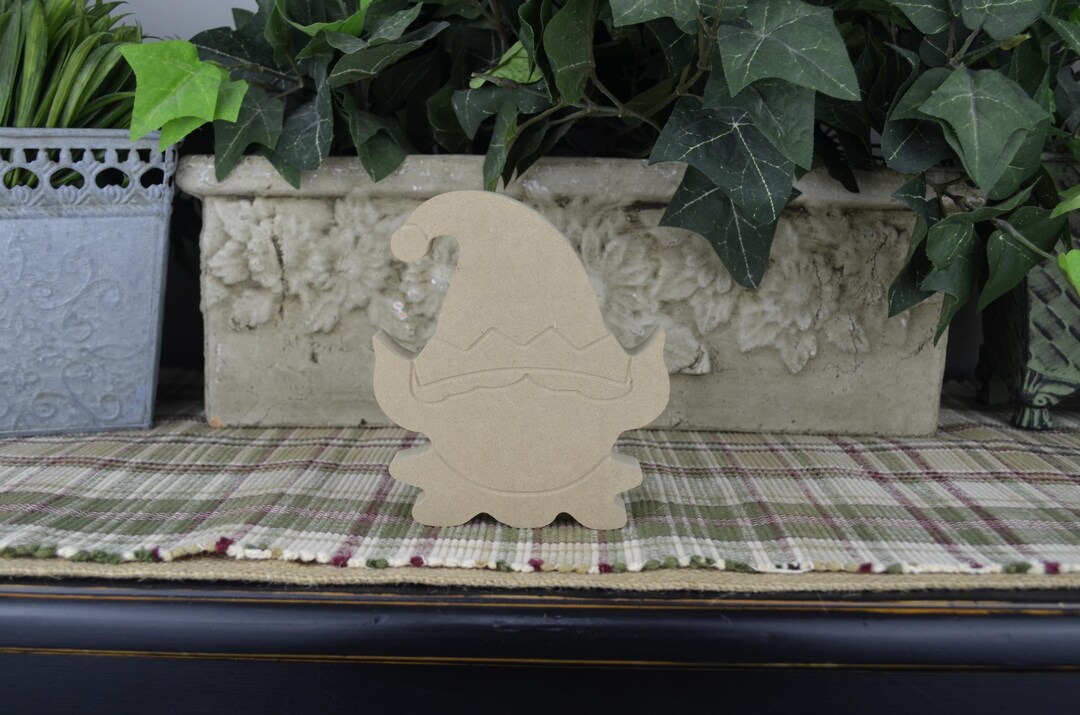 Wood Elf Cutout- DIY Elf Decoration- Unfinished Christmas Crafts for ...