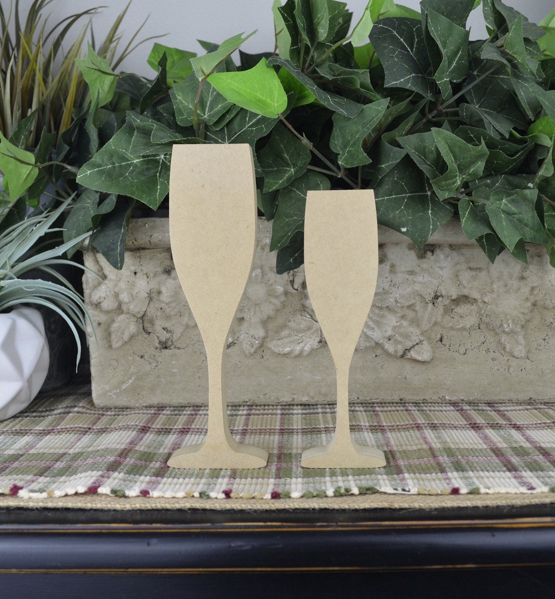 Champagne Glass Wood Cutout- Champagne Class Craft- Wood Craft- MDF ...