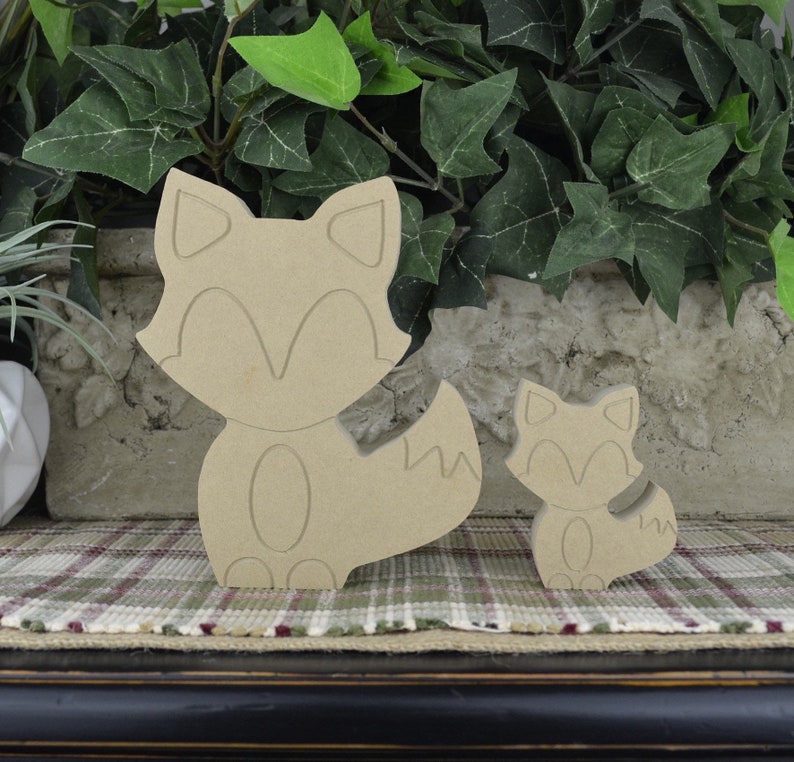 Fox Wood Craft DIY Wood Fox Animal Crafts for Kids Rustic - Etsy