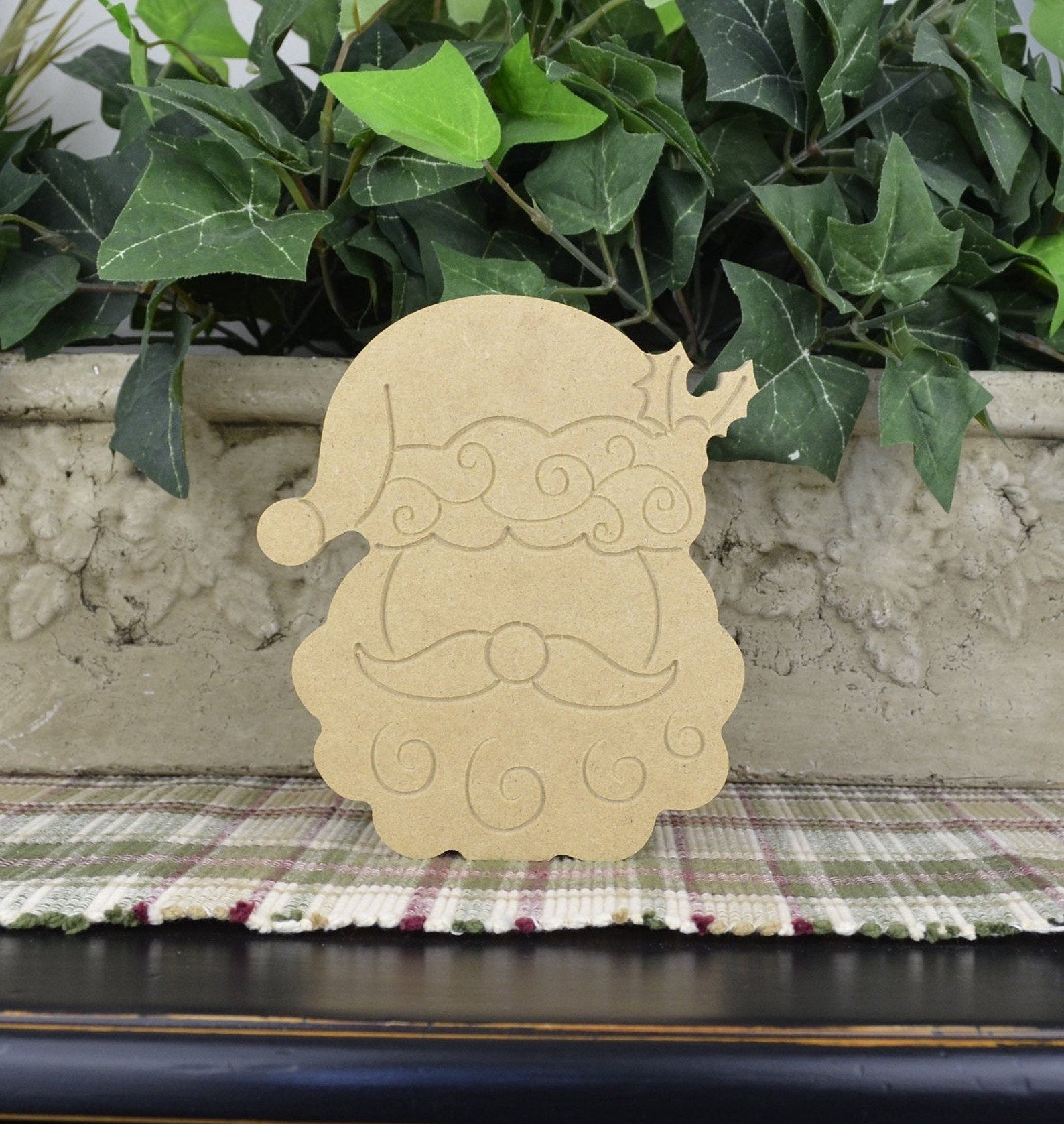 Wood Santa Cutout- DIY Santa Claus Decoration- Unfinished Christmas ...