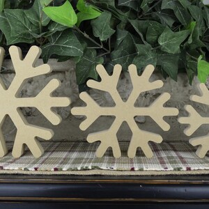 Snowflake Wood Cutout- MDF Winter Craft- Free Standing- Winter Decor ...