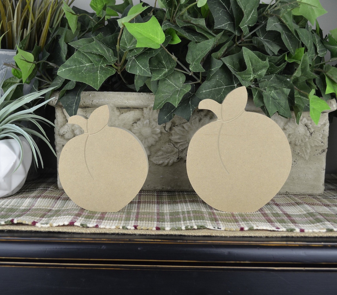 Peach Wood Cutout- DIY Summer Craft- Wood Peach Craft- Free Standing ...
