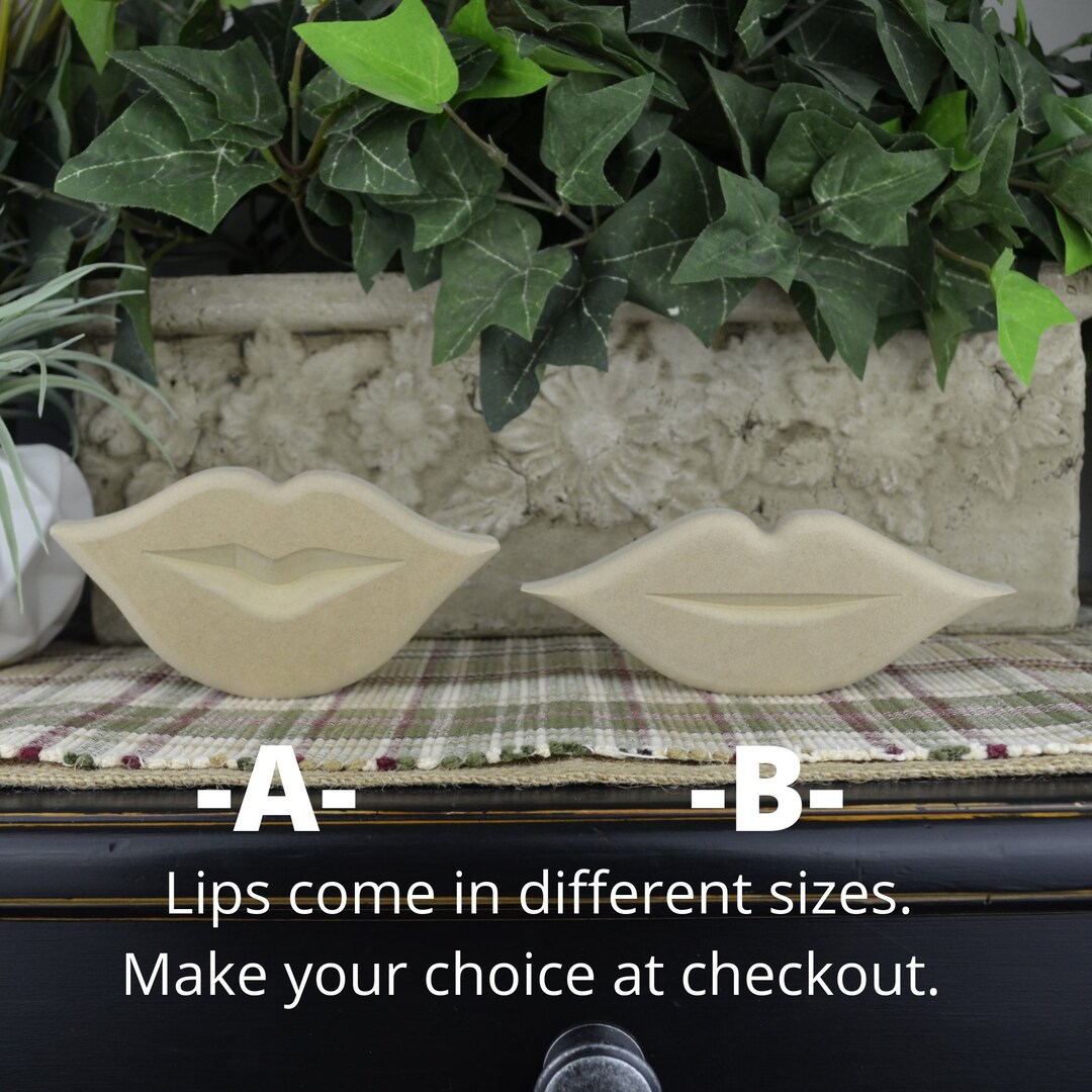 Lips Wood Cutout- DIY Valentine Craft- Unfinished Valentines Day Lips ...