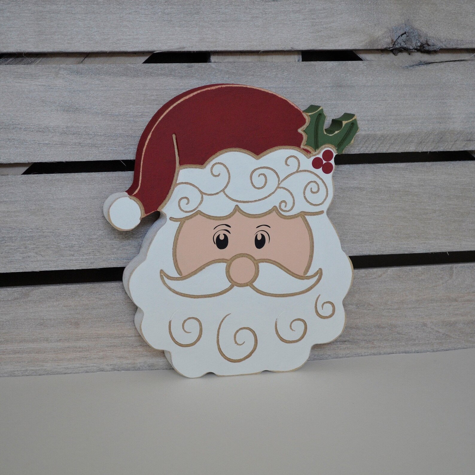 Wood Santa Cutout- DIY Santa Claus Decoration- Unfinished Christmas ...