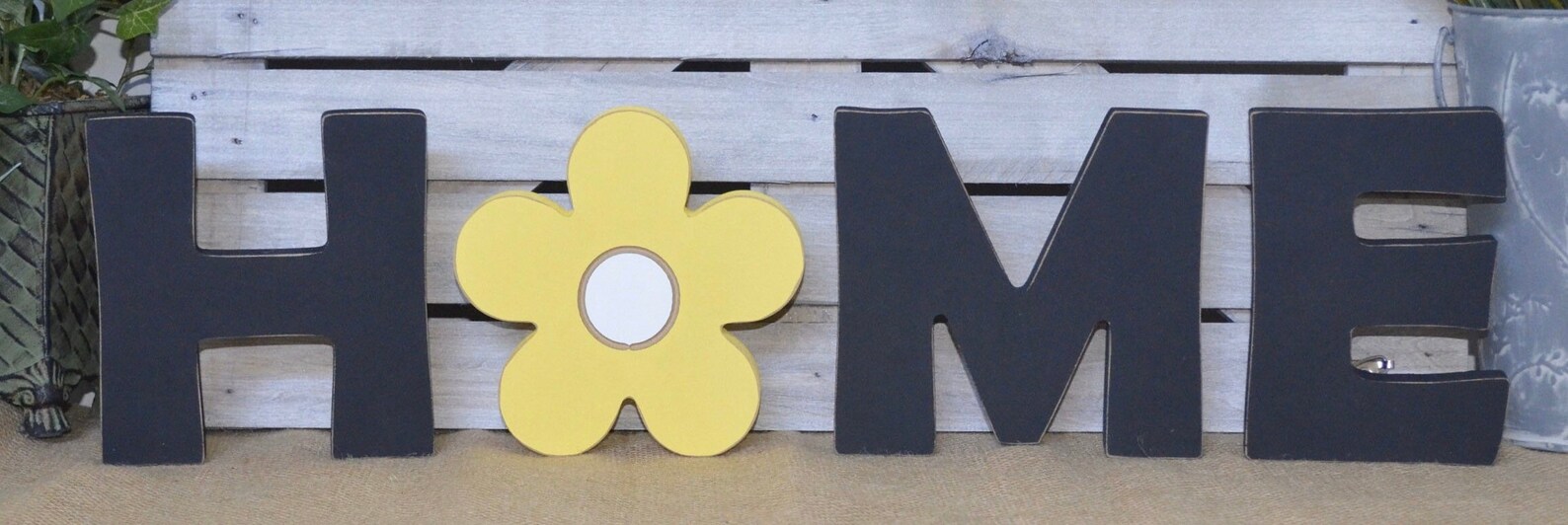 DIY Interchangeable Home Letters- Unfinished Wood Seasonal Decor- Set ...