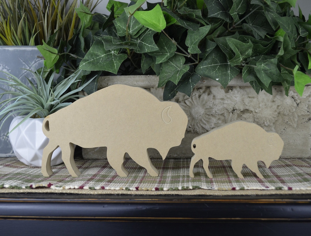 Buffalo Cutout- Wood Buffalo - Buffalo Craft- Bison Home Decor- DIY ...