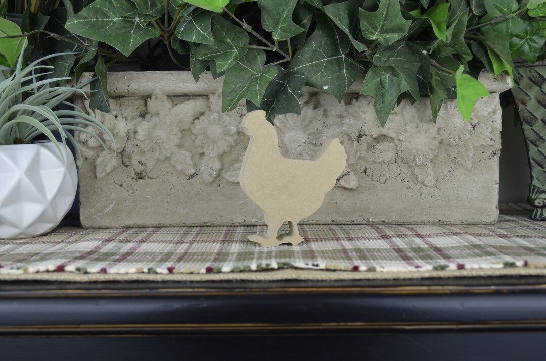 Chicken Wood Cutout- DIY Chicken - Farm Animal Craft- Farmhouse Home ...