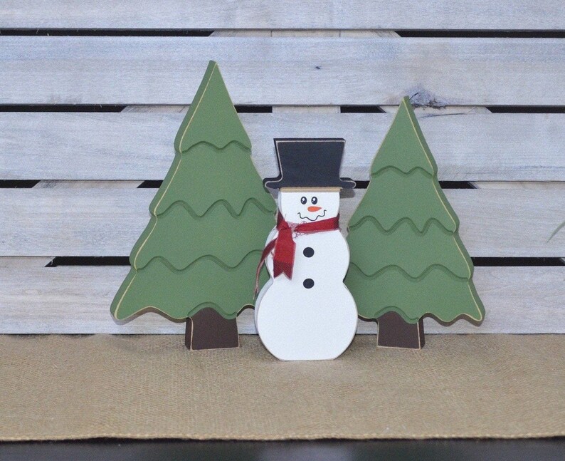 Tree Cutouts Unfinished Winter Decorations DIY Crafts for | Etsy