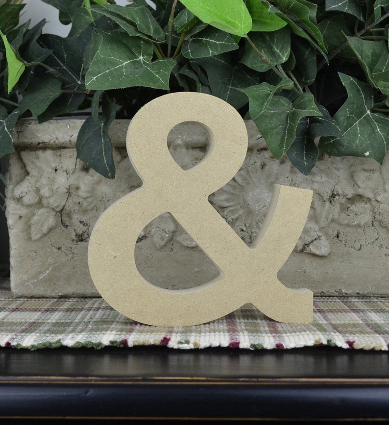 Ampersand Wood Cutout- DIY Wooden Decor- Free Standing Shelf Decor ...