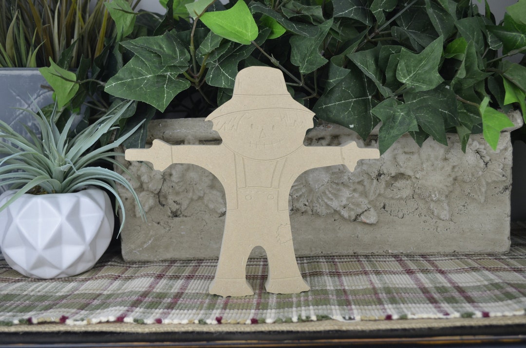 Scarecrow Craft- DIY Halloween Decoration- Unfinished Standing ...