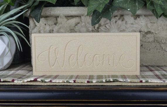 Welcome Wood Cutout DIY Decorations for Home Unfinished | Etsy