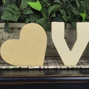 Love Cutout Letters DIY Craft Unfinished Wood Valentines Day Craft ...