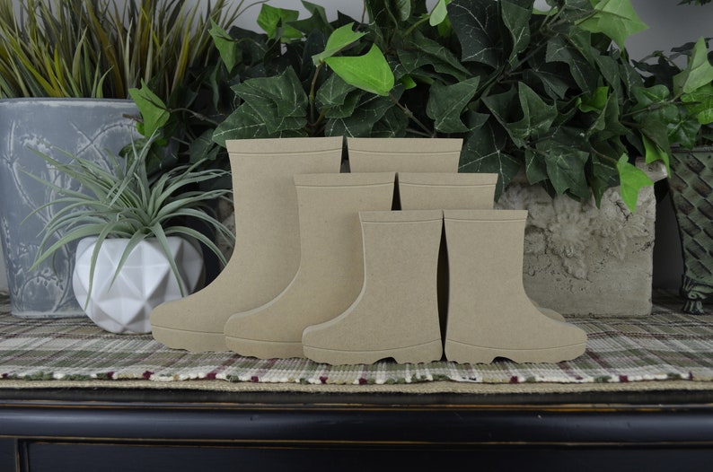 Rain Boots Wood Cutout Freestanding Spring Craft DIY - Etsy