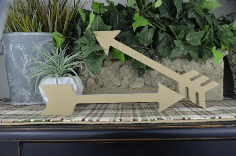 Arrow Wood Craft Cutout Arrow Decoration DIY Arrow for | Etsy