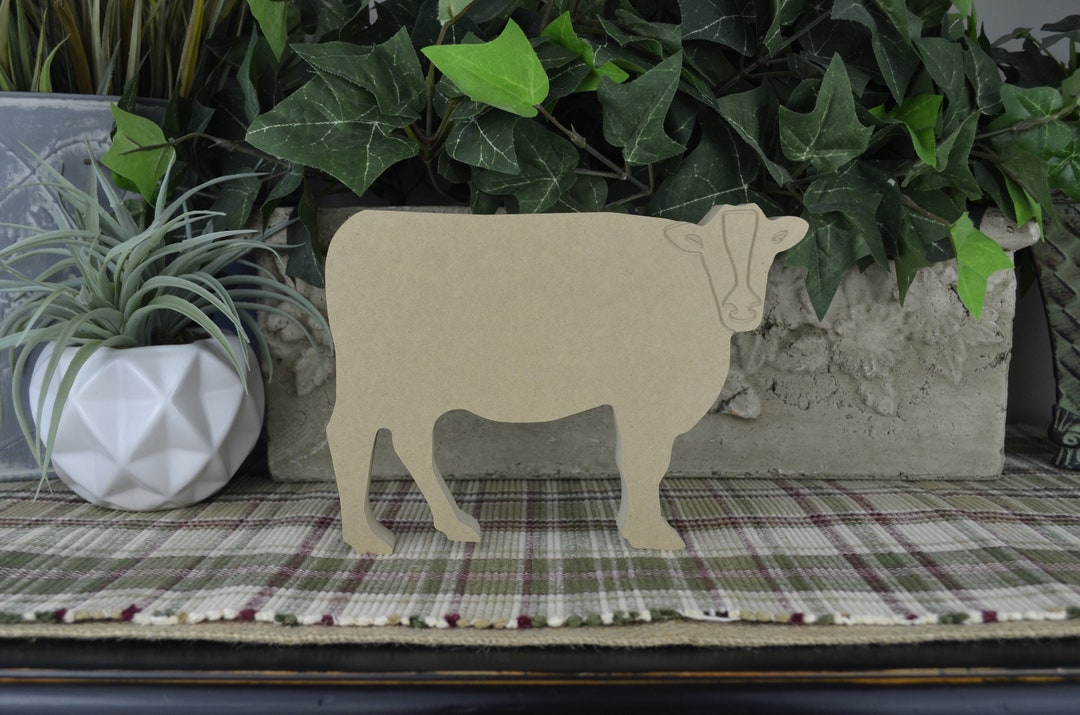 Cow Wood Cutout- DIY Wood Cow - Farm Animal Craft- Farmhouse Home Decor ...