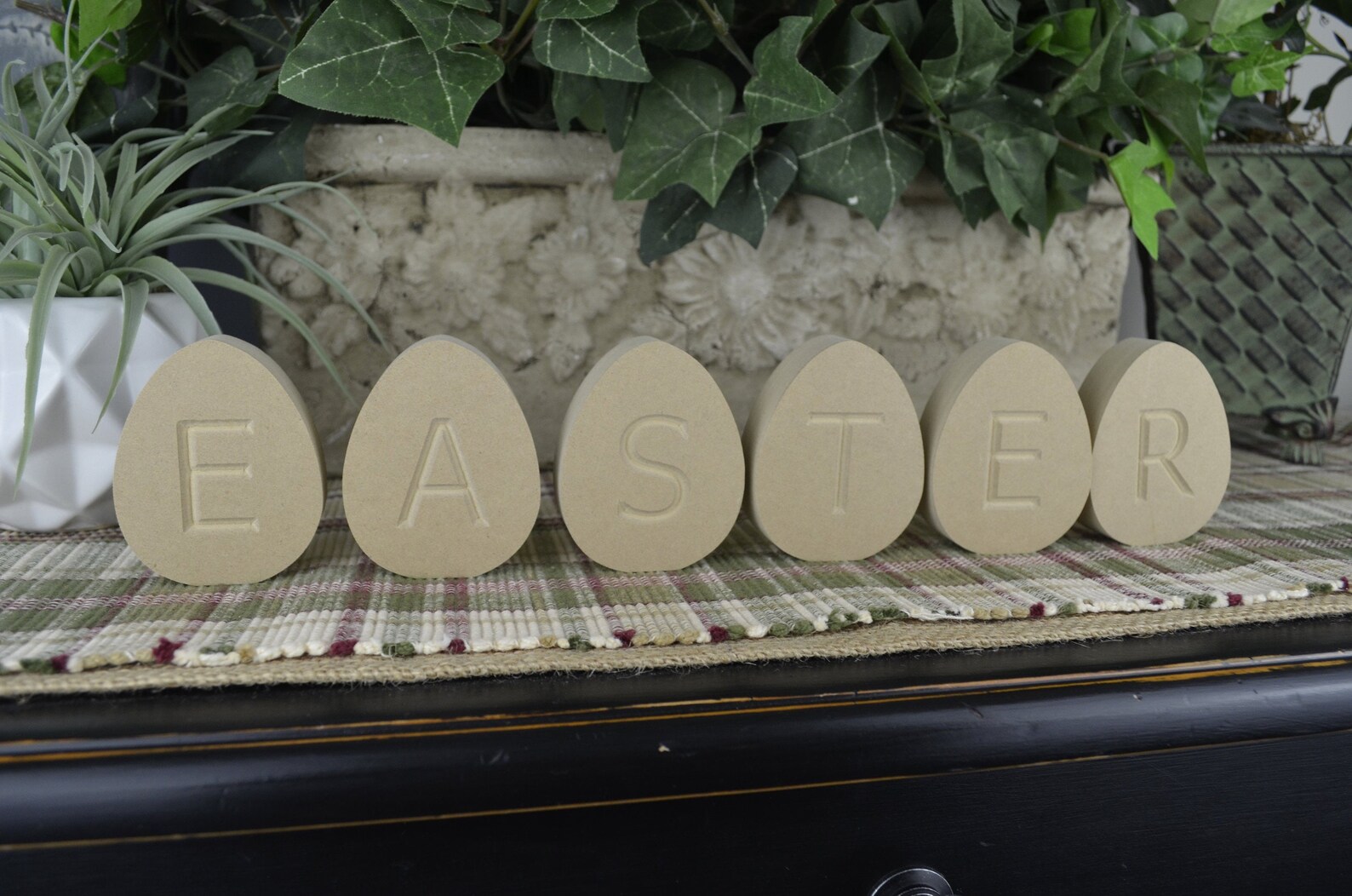 Easter Eggs With Letters Cutouts Easter Eggs Freestanding | Etsy