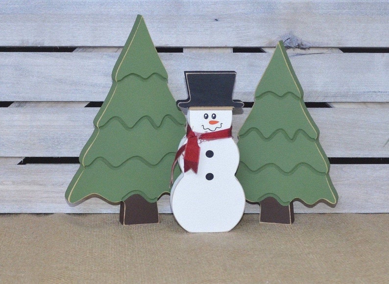 Snowman Cutout Unfinished Wood Winter Crafts for Home DIY - Etsy