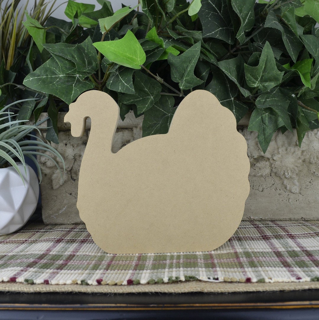 Turkey Wood Cutout- DIY Thanksgiving Craft- Free Standing- Unfinished ...