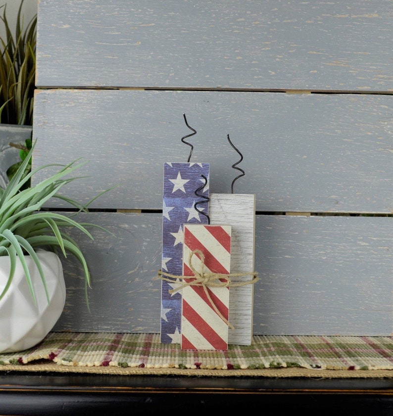 Firecrackers Set of 3 Fireworks Decor 4th of July Decor - Etsy
