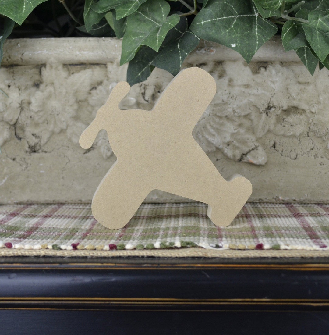 Airplane Wood Cutout- Unfinished Plane Decor- DIY Airplane Craft ...