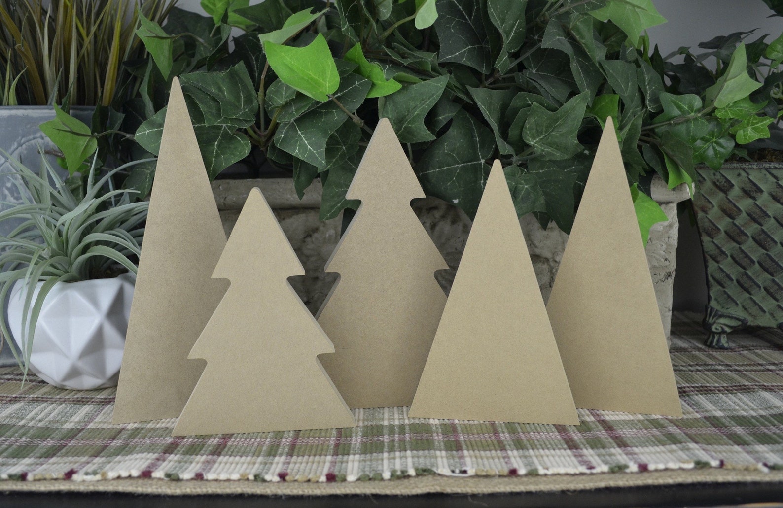 Tree Cutouts- DIY Tree Craft- Unfinished Wood Decor for Winter ...
