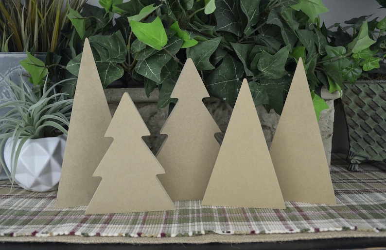 Tree Cutouts DIY Tree Craft Unfinished Wood Decor for - Etsy