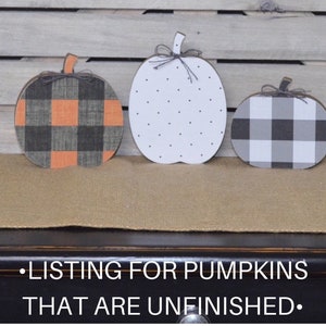 Unfinished Pumpkins- DIY Pumpkin Craft- Tiered Tray Decor- Thanksgiving ...