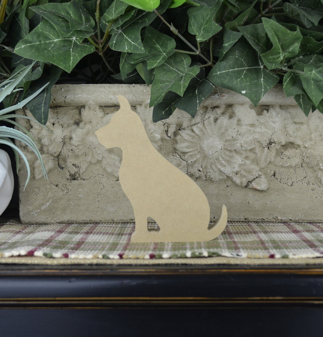 Dog Cutout- DIY Dog Wood Craft- Unfinished Wood Dog Cutout- 3/4" MDF ...