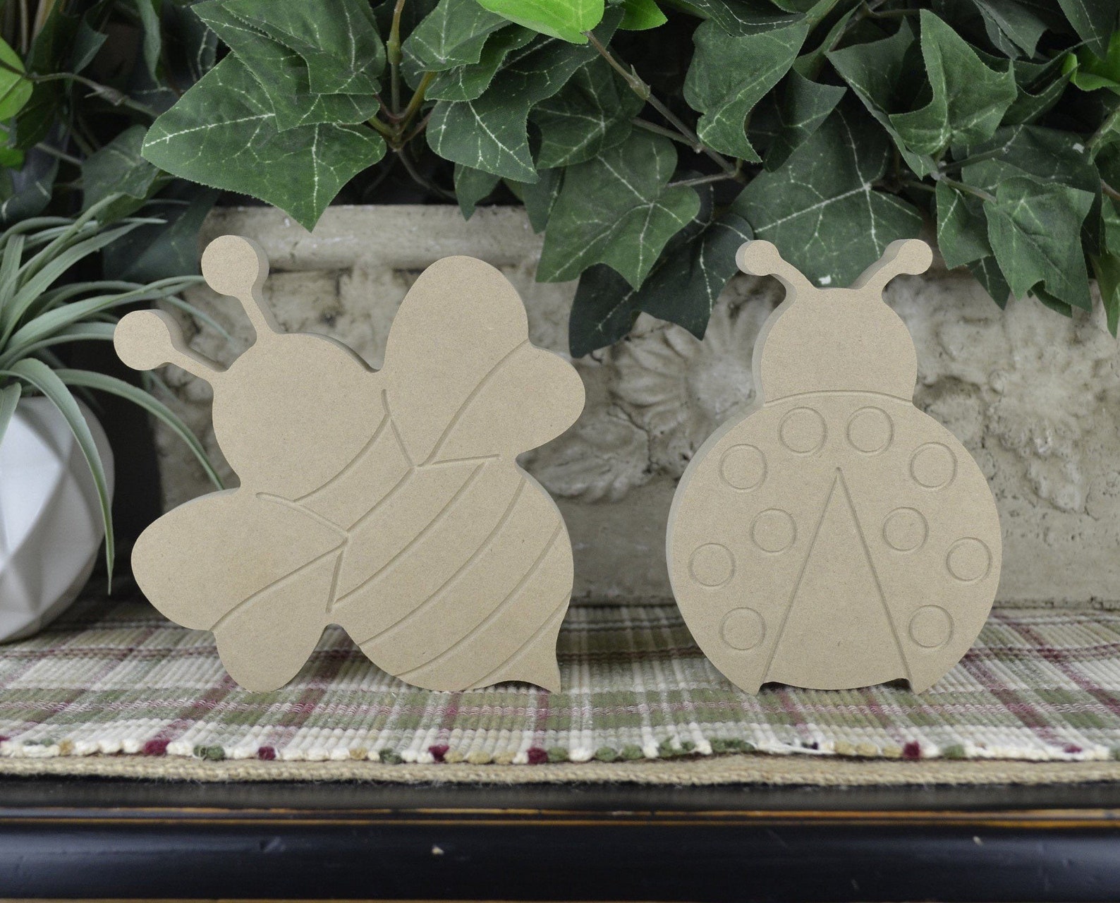 Bee Cutout Free Standing Chunky Wood Craft Bee Craft for Kids Tiered ...