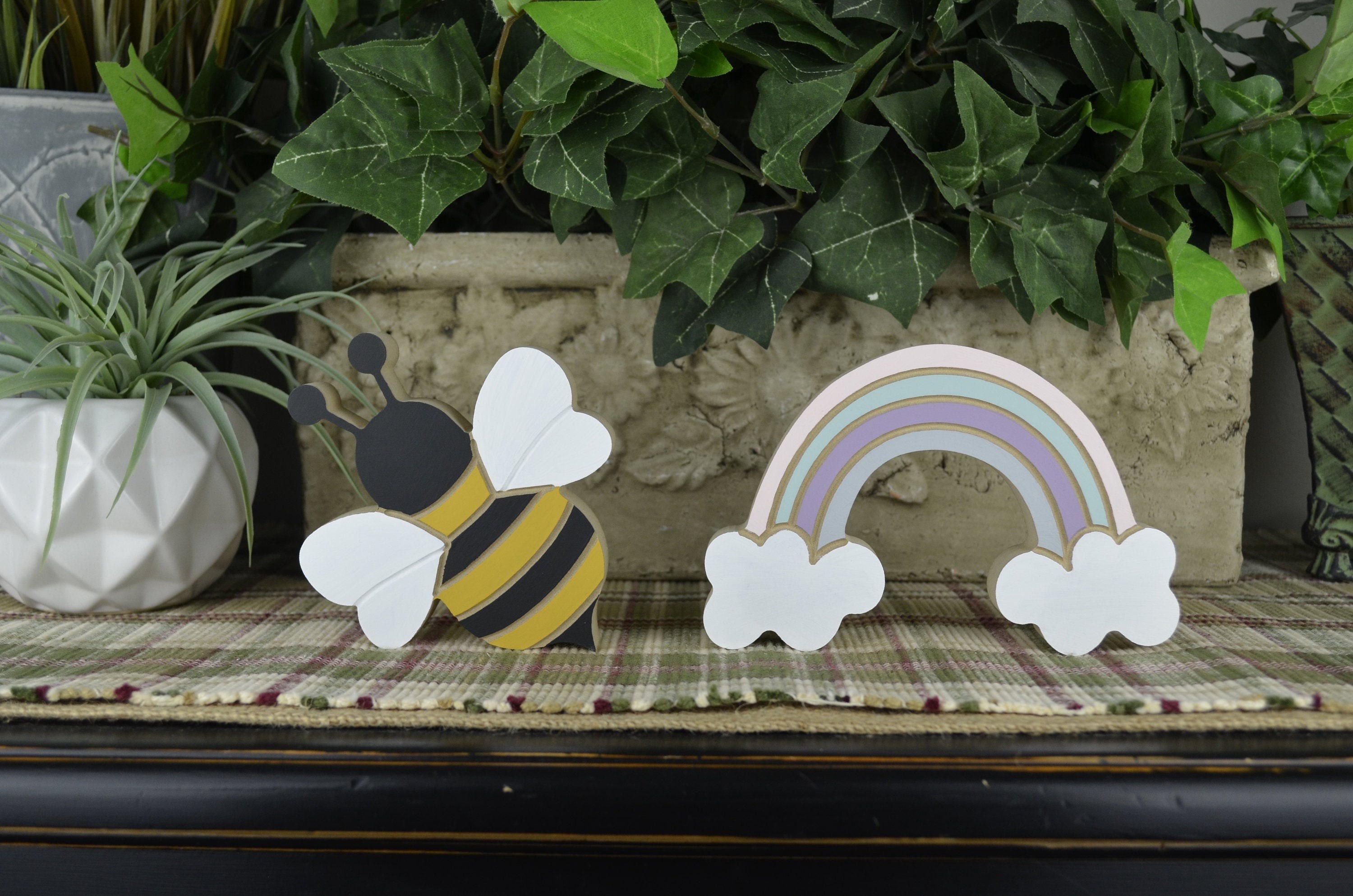 Bee Cutout Free Standing Chunky Wood Craft Bee Craft for - Etsy