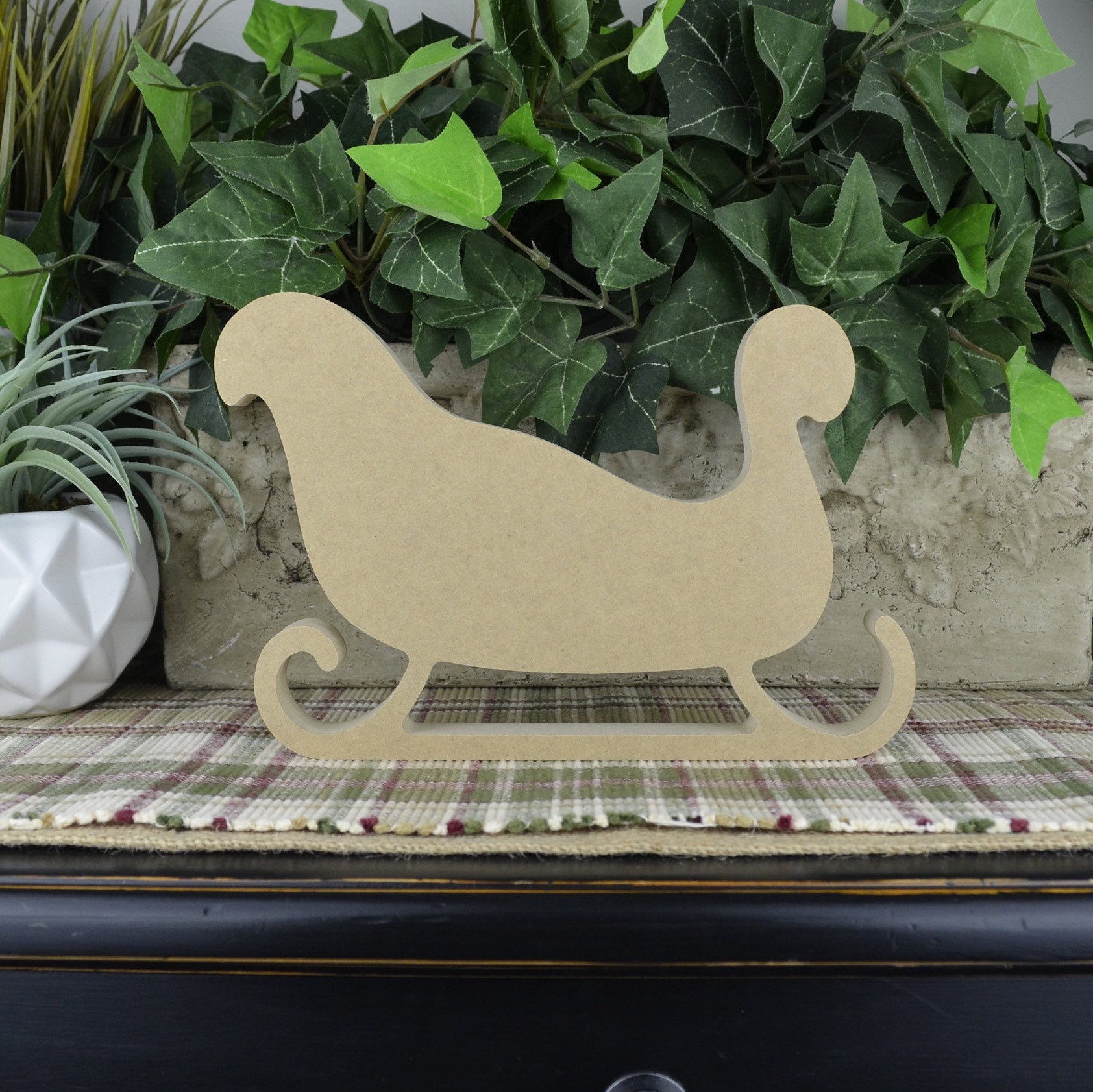 Sleigh Wood Cutout DIY Santa Sleigh Wood Holiday Craft - Etsy UK