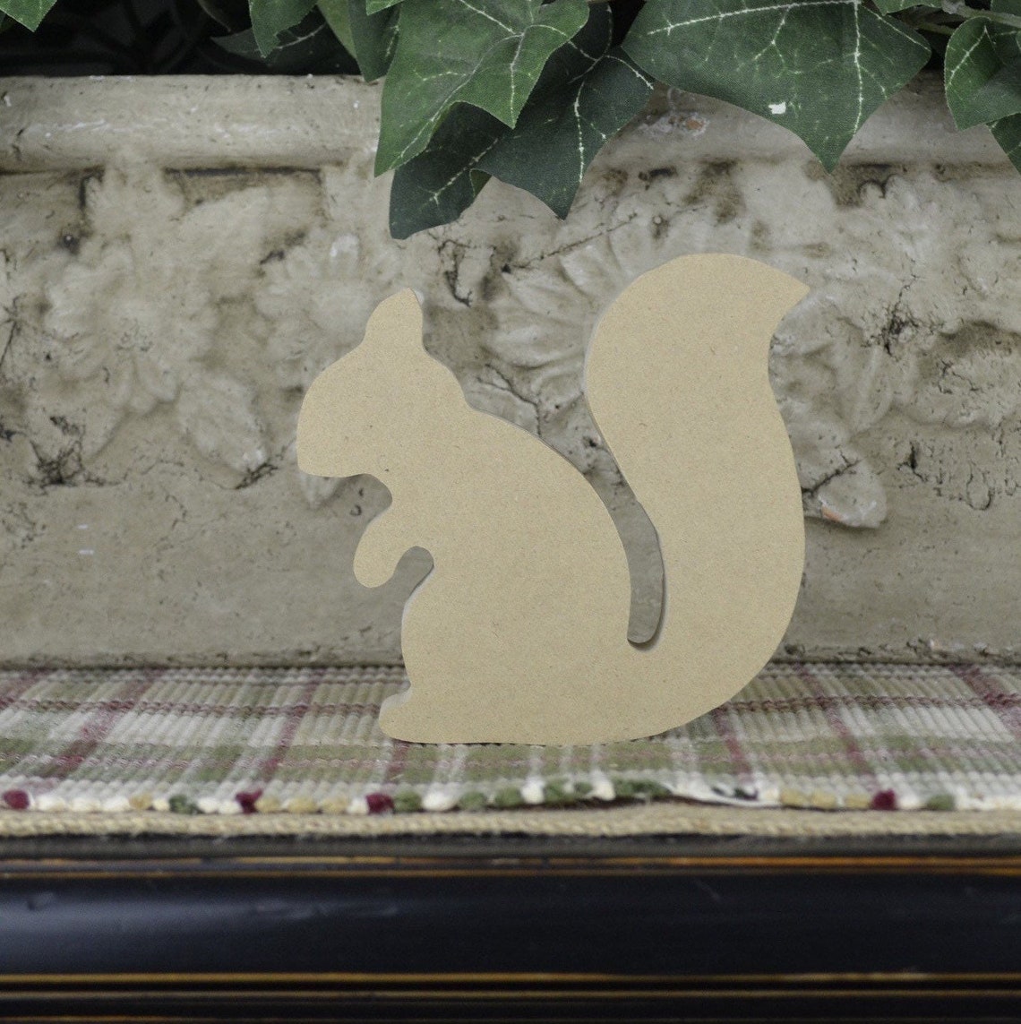 Squirrel Wood Cutout- DIY Squirrel Wood Craft- Unfinished Wood Squirrel ...